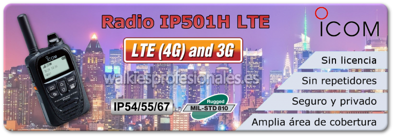 Walkie ICOM IP501H LTE (4G) y red 3G